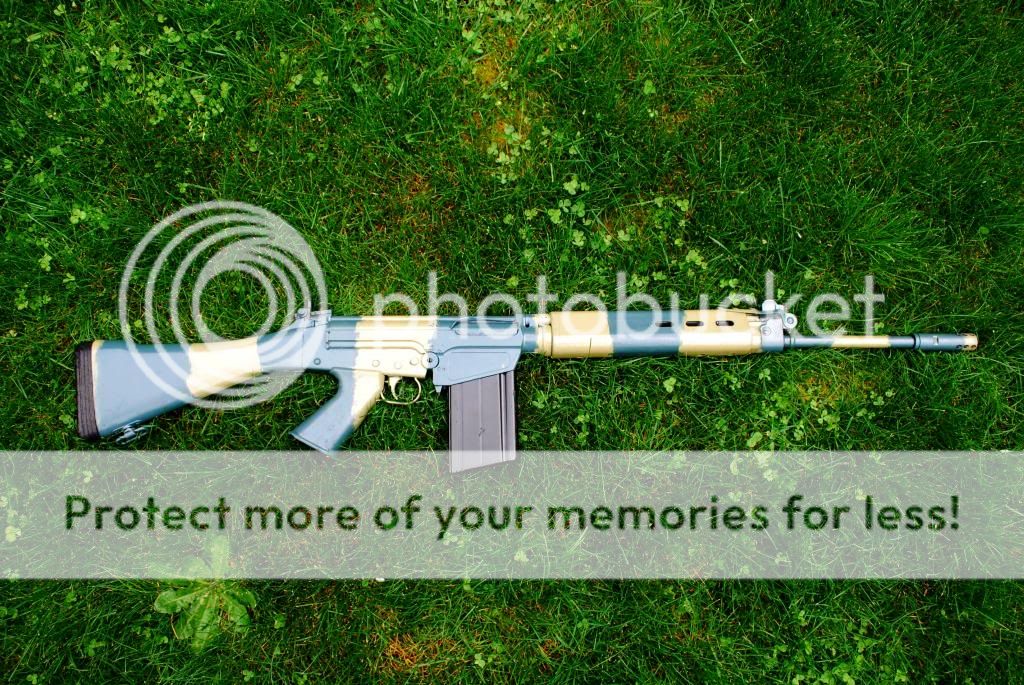 WTS: Rhodesian FAL w/ authentic looking camo (baby poop) paint job ...