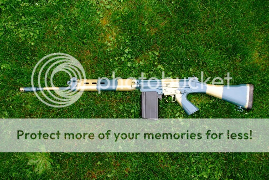 WTS: Rhodesian FAL w/ authentic looking camo (baby poop) paint job ...