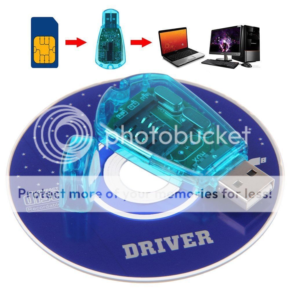 USB SIM Card Reader Writer Copy Clone Copier Backup Adapter All Sim ...