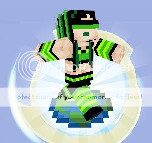 Raver Girl (Green) Minecraft Skin