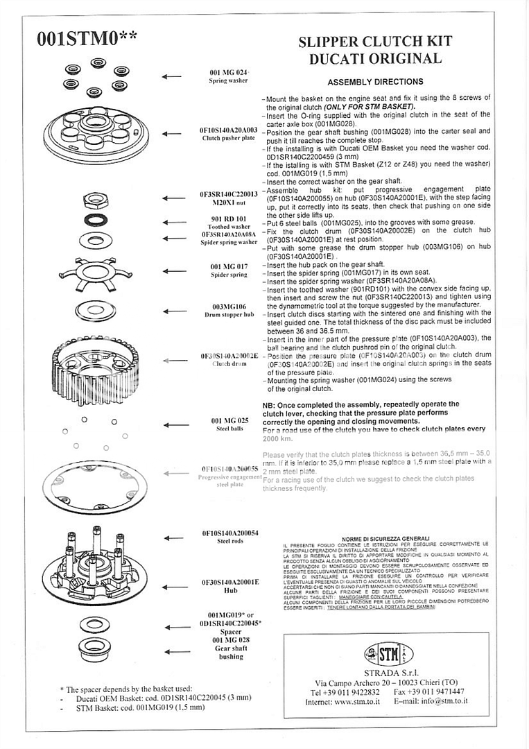 STM Slipper Clutch missing parts? | Ducati.ms - The Ultimate Ducati Forum